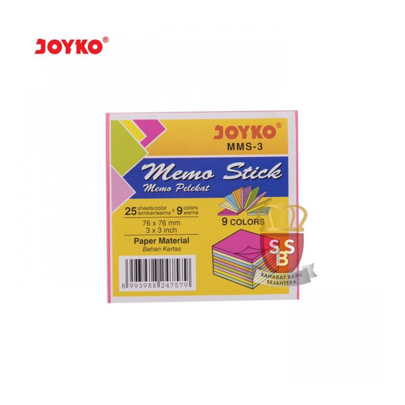 STICKY NOTE 76X76 MM 9 WARNA