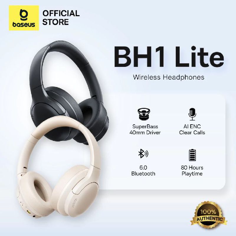 Baseus Bass BH1 Lite Wireless Headphones Bluetooth 6.0 Smart APP ...