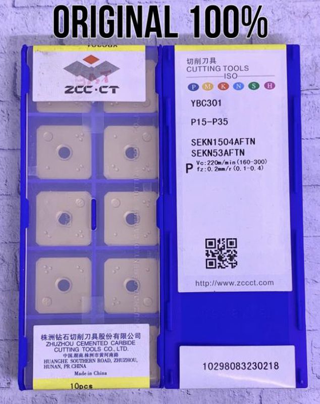 Pisau Milling Insert Facemill SEKN 1504 AFTN YBC 301 ORIGINAL MILLING ZCC