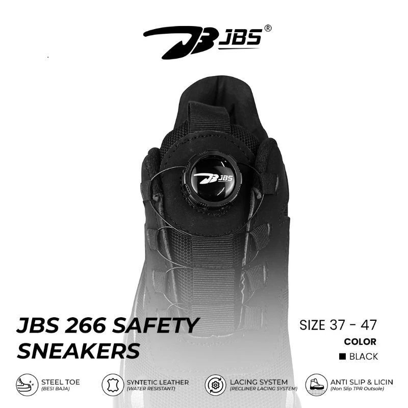 SEPATU JBS 266 SAFETY PUTAR TAHAN BENTURAN ANTI TUSUKAN PAKU - 38