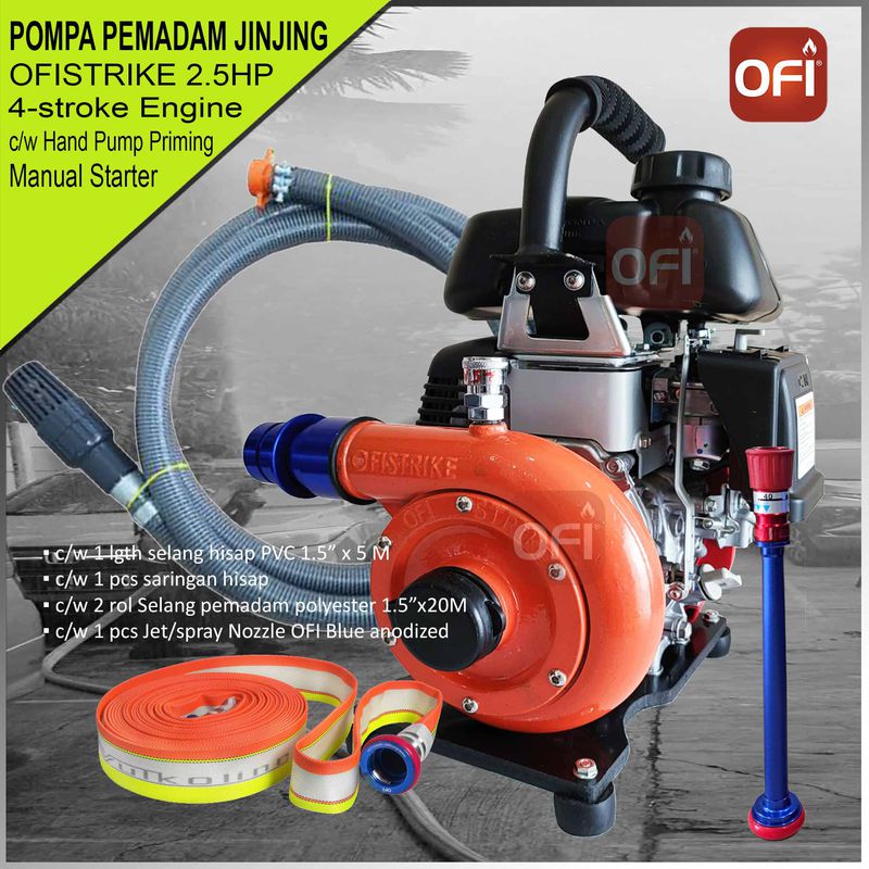 POMPA PEMADAM JINJING TEKANAN TINGGI OFISTRIKE 2.5HP HONDA 4-STROKE ...