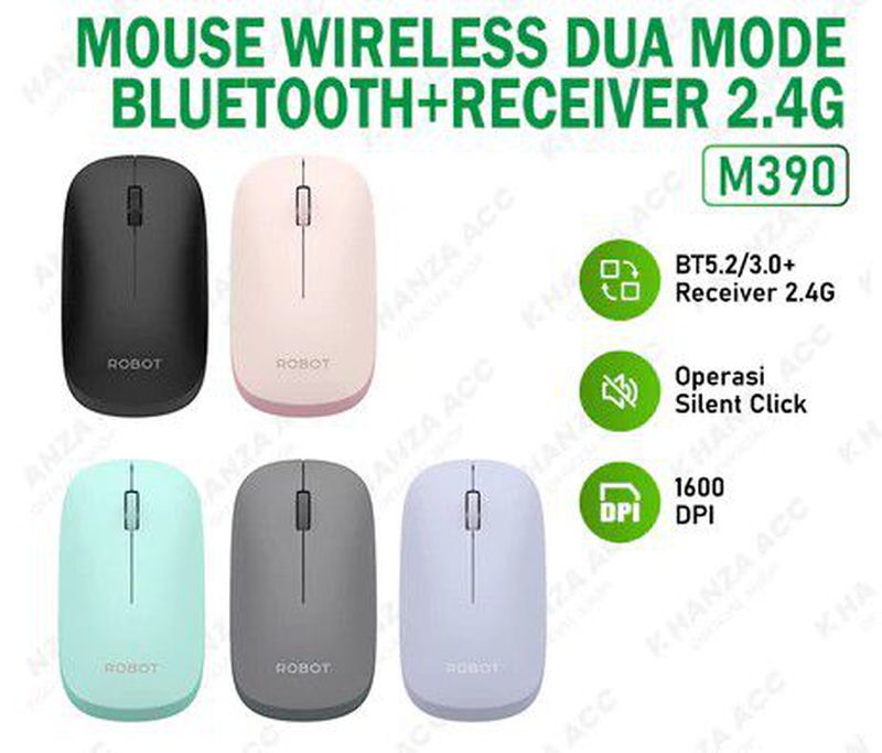 Mouse Bluetooth + Wireless 2.4G Silent Click