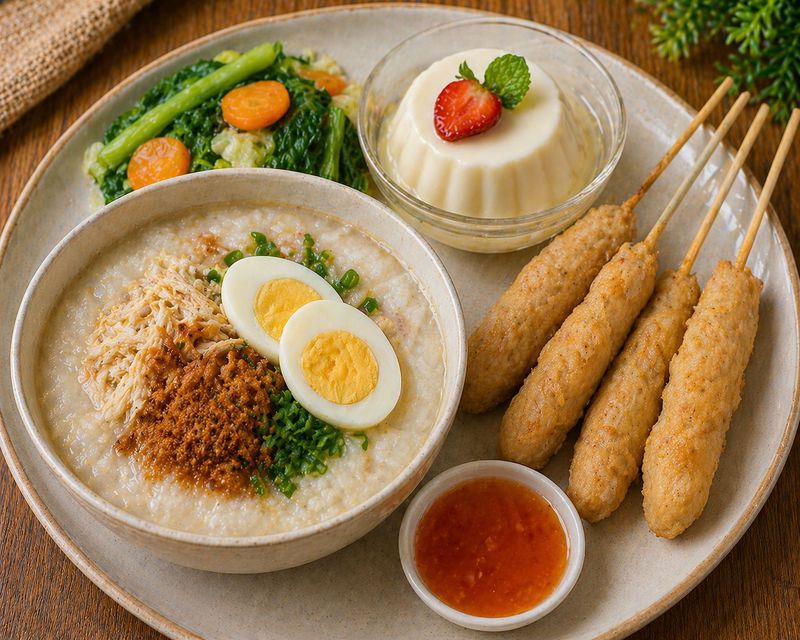 PMT IBU HAMIL HARI 2 (BUBUR AYAM LENGKAP +TELUR, PUDING SUSU, SEMPOL ...