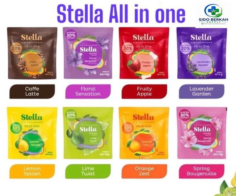 Stella Pengharum Ruangan gantung all in one 42g + 13gr free - Lemon