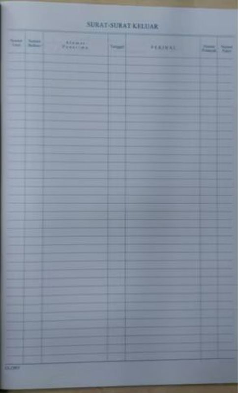 Buku Agenda Surat Keluar Masuk