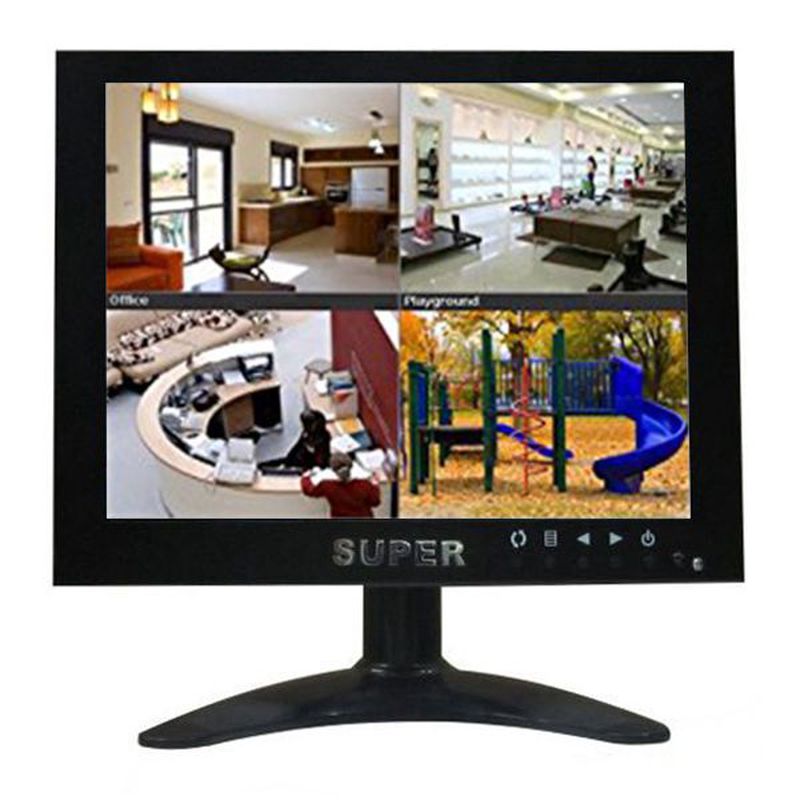 Super TFT LED Monitor untuk CCTV SMT-8LCDJS - 8 Inci - Hitam