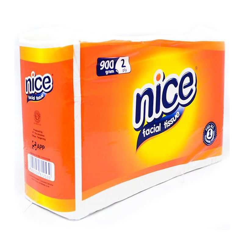 Nice Facial Tissue - 2 Ply - Putih - 1 Karton Isi 24 Pak @ 900 gram