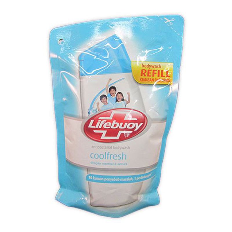 Lifebuoy Body Wash Cool Fresh Pouch - Biru - 1 Karton Isi 24 Pcs @ 250 ml