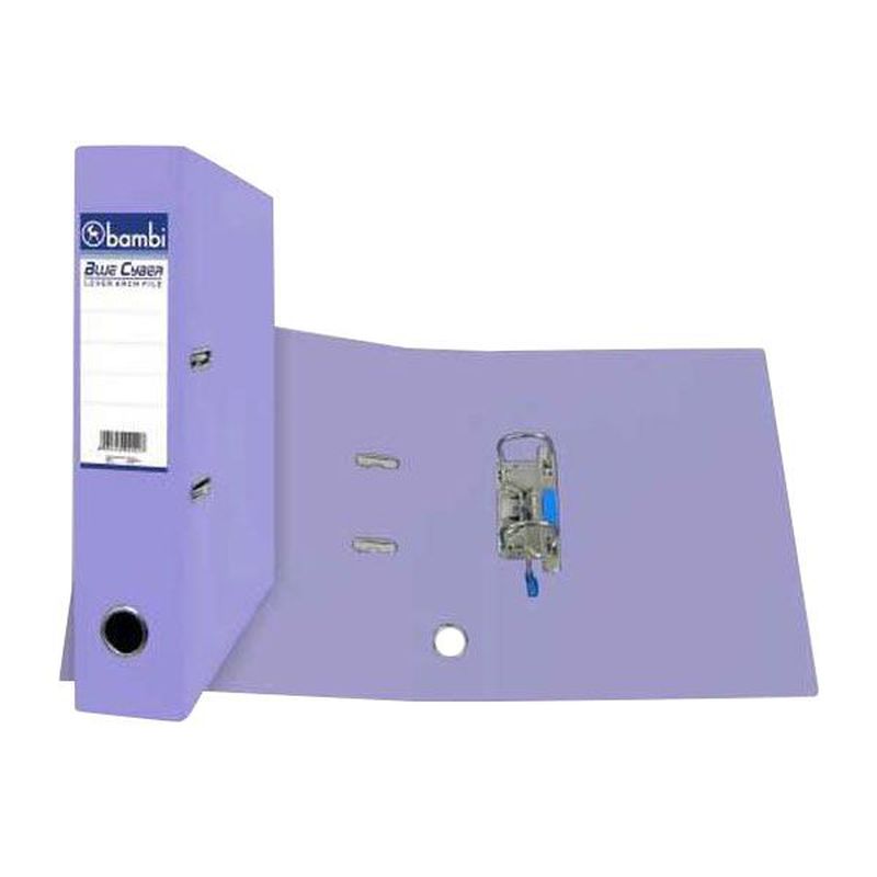 Bambi PVC Lever Arch File 1010 - F4 - 75 mm - Violet Pastel - 1 Box Isi ...