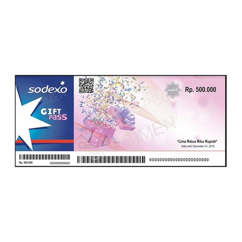 Sodexo Voucher Belanja - Rp 500.000 - 31 Desember 2018