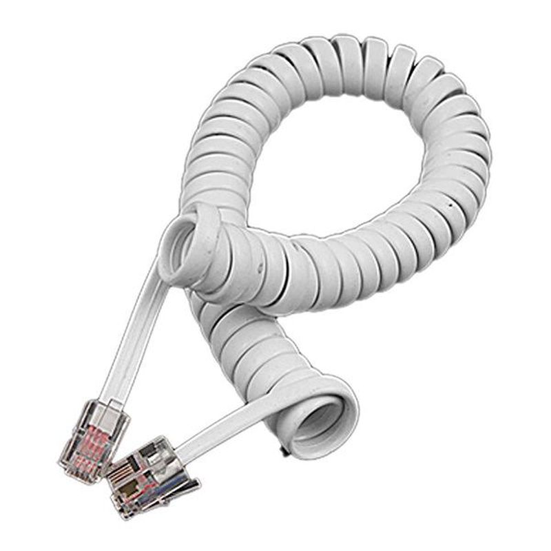 OEM Kabel Telepon Spiral - 30 cm - Putih - Putih