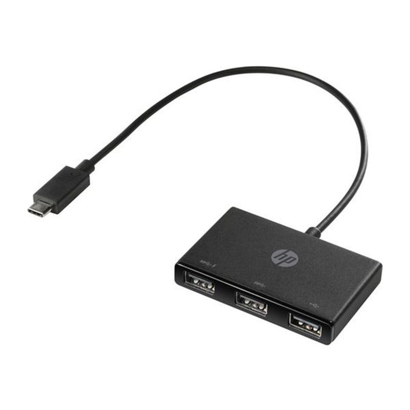HP USB-C to USB-A Hub Z6A00AA - 6.68 cm - Hitam - Hitam