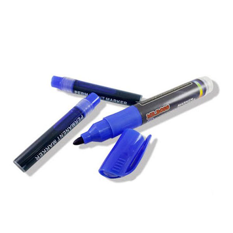 Mr.Boss Spidol Marker Permanen 35B - 1.5 mm - Tinta Biru - 1 Pak Isi 12 ...