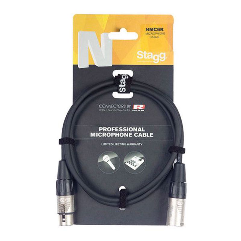 Stagg Microphone Cable NMC6R - Hitam - Hitam