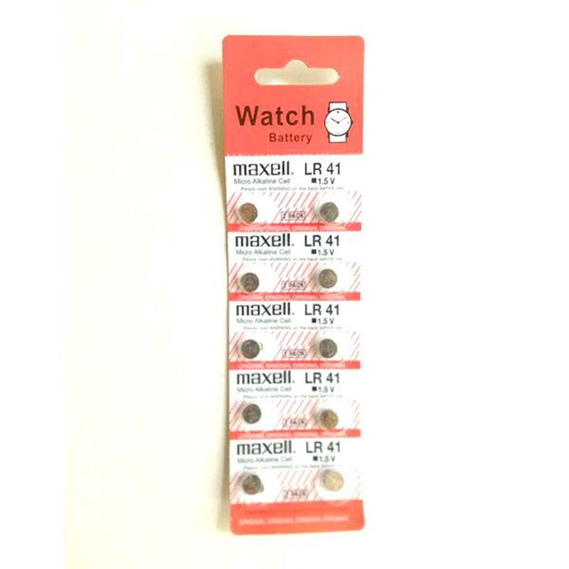Maxell Baterai AG3 LR41 - 1.5 V - Warna Campuran - 1 Pak Isi 10 Pcs