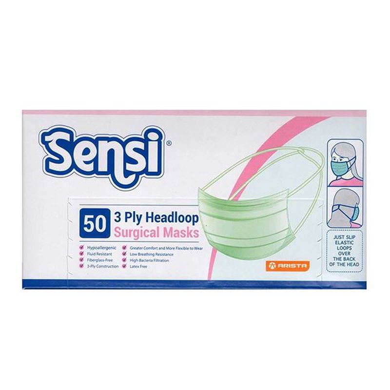 Sensi Surgical Masks Headloop - Warna Campuran - 1 Karton Isi 20 Pak ...