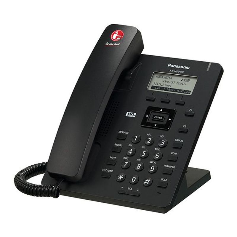 Panasonic Telepon Kabel Corded IP Phone KX-HDV100 - Hitam - Hitam