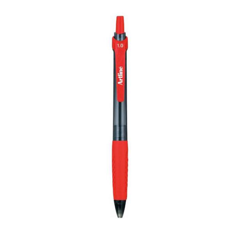 Artline Pulpen EK-8410 - 1 mm - Tinta Merah - 1 Pak Isi 12 Pcs - 0