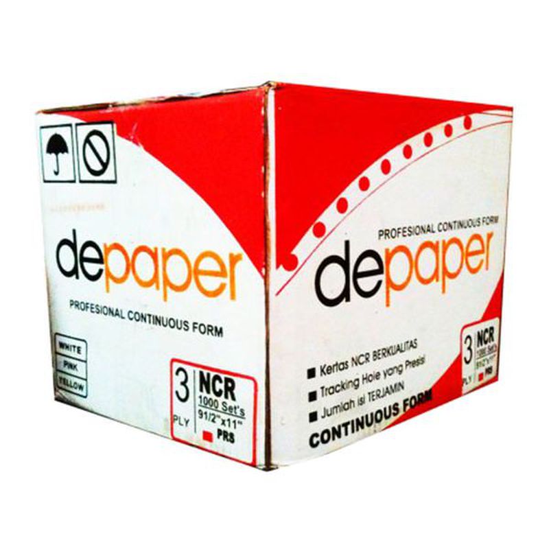 Depaper Continuous Form NCR - 3 Ply - 9.5 x 11 Inci - Warna Campuran ...