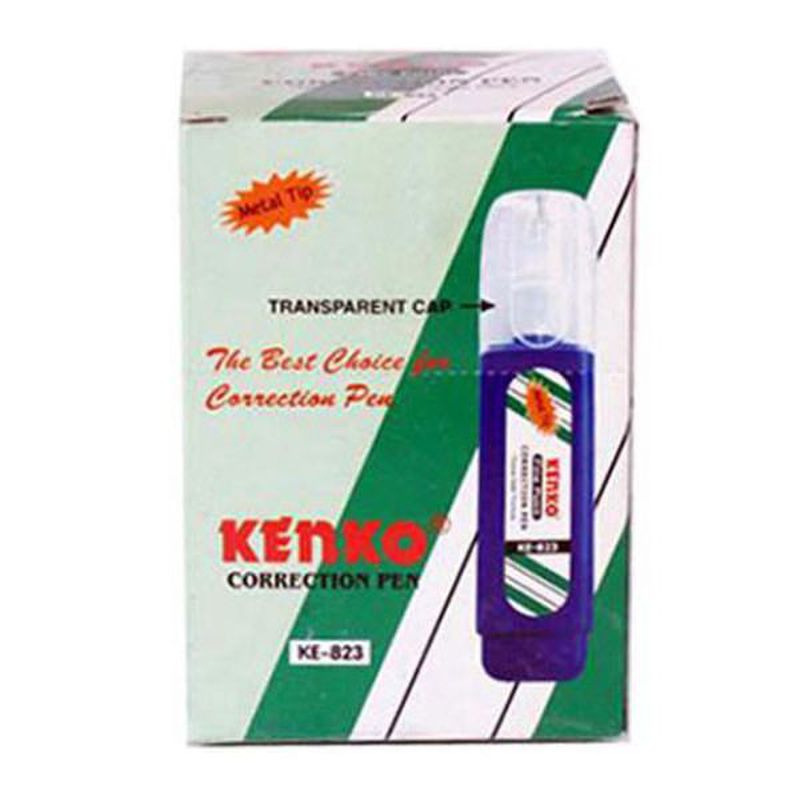 Kenko Correction Fluid KE823 - Biru - 1 Kotak Isi 35 Pcs - Biru