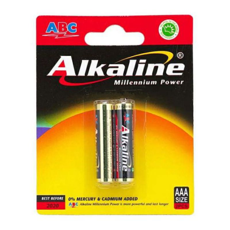 ABC Alkaline Battery - AAA - Warna Campuran - 1 Set Isi 2 Pcs - Campuran