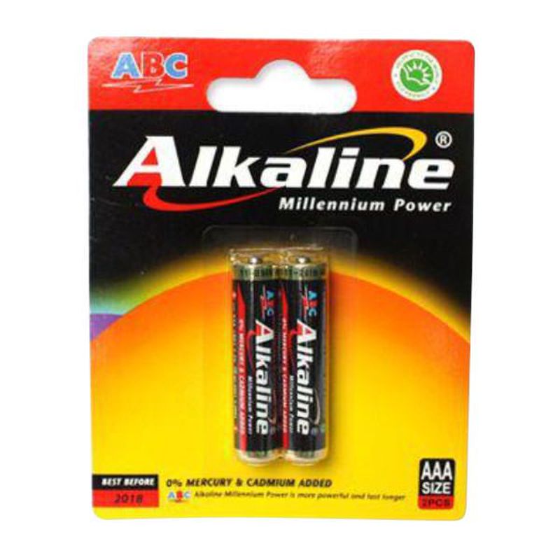 ABC Alkaline Baterai - AAA - 1 Set Isi 2 Pcs - Campuran
